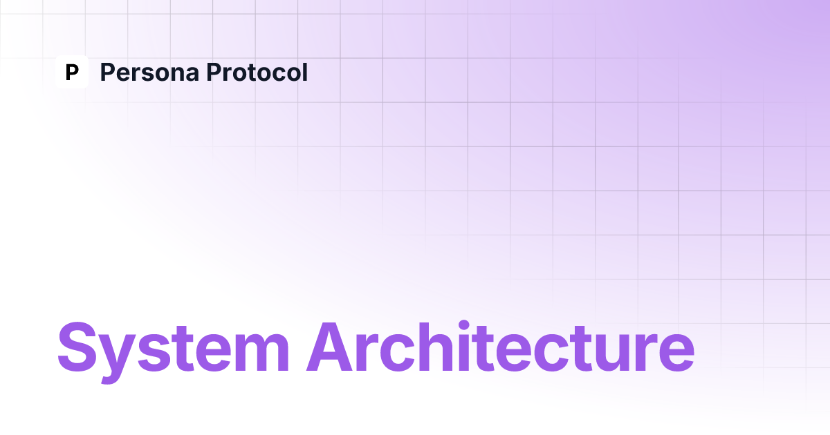 System Architecture | Persona Protocol System Architecture | Persona Protocol